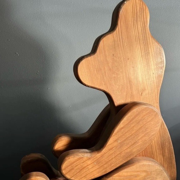 unbranded | Accents | Rare Vintage Moveable Wooden Bear Kind Of Heavy ...
